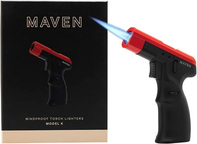 Maven Model K | Handheld Angled Single Jet Torch Lighter / Safety Lok ...