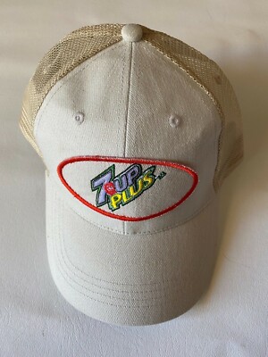 7 UP Plus Graphic Trucker Hat Cap Beige One Size | eBay