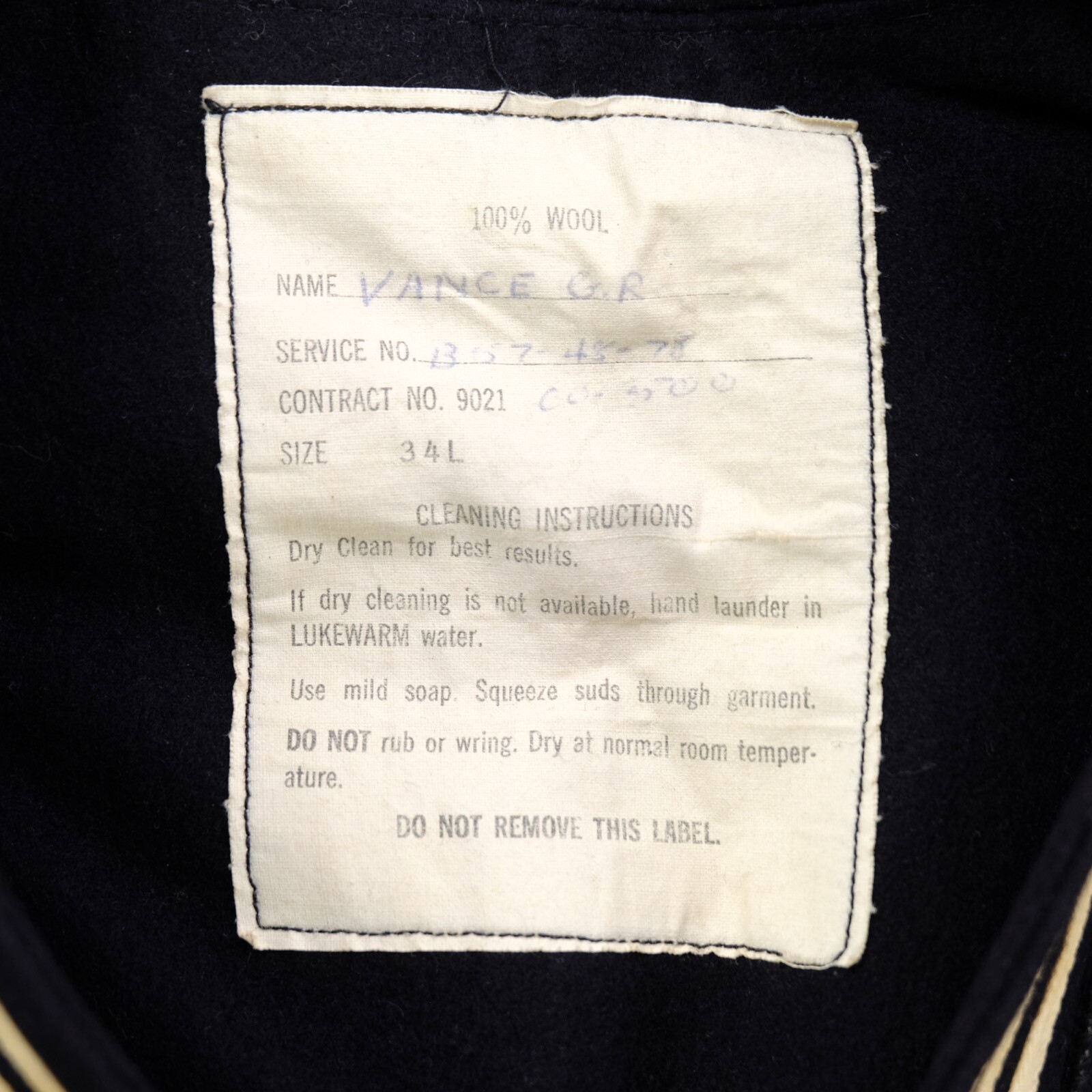 Rare VTG United States Navy US Naval Sailors Wool Jacket 50s 60s ...