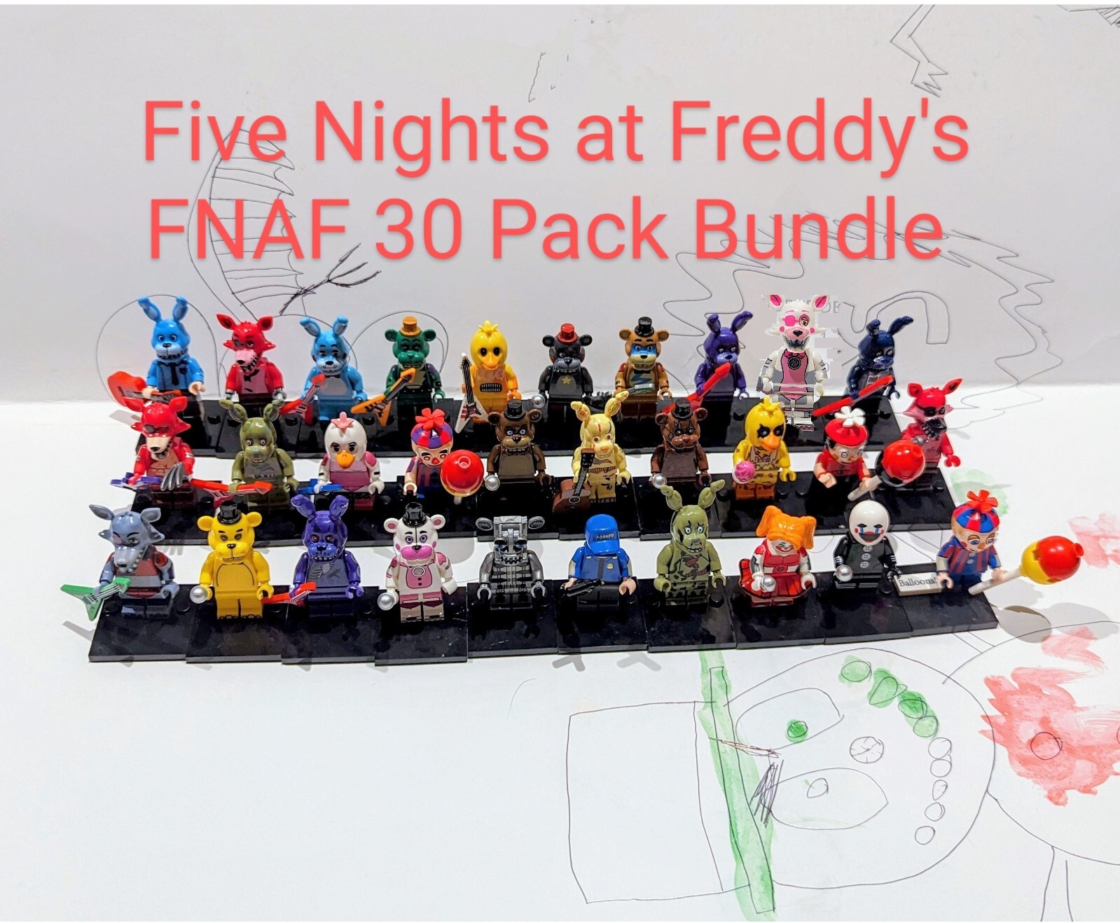 Five Nights At Freddy's 30 Pack Bundle FNAF - BEST DEAL - READ DESCRIPTION