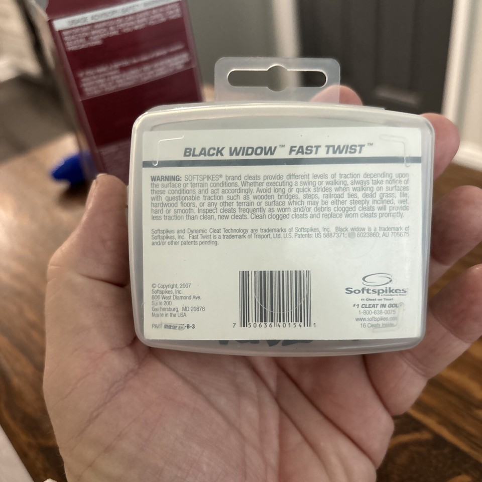 w5c team wear Softspikes Black Widow Fast Twist Golf Cleats 16 Pack ...