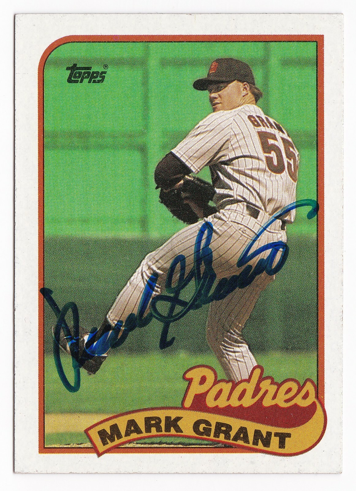 Mark Grant Autograph On A 1989 Topps - San Diego Padres | eBay