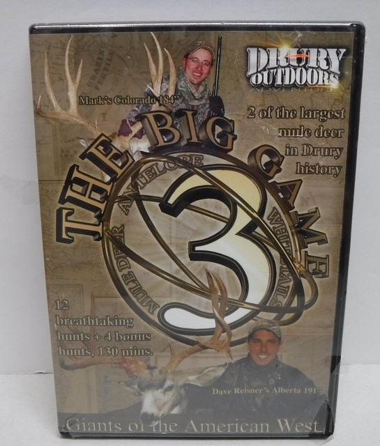 The Big Game 3 DVD 12 Breathtaking Hunts 4 Bonus Hunts 130 Mins Drury ...