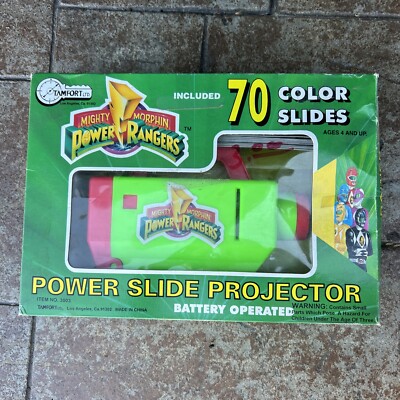 VINTAGE MIGHTY MORPHIN POWER RANGERS POWER SLIDE PROJECTOR W/ 70 SLIDES ...