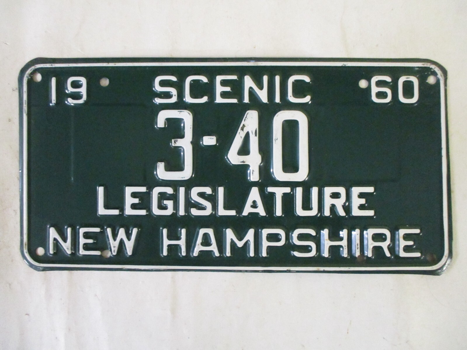 1960 New Hampshire LEGISLATIVE License Plate Tag POLITICAL | eBay