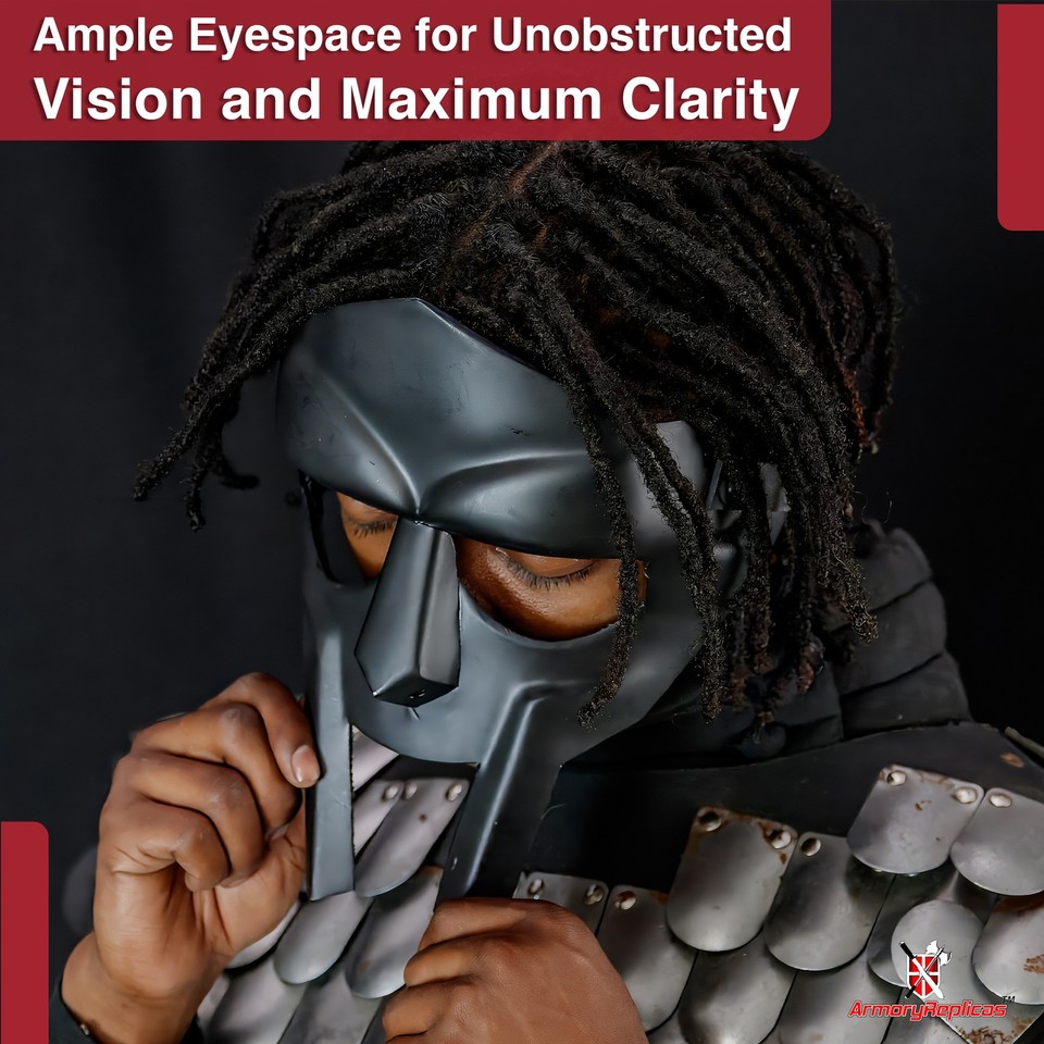 MF DOOM Metal Mask Replica Cosplay Rap Villain Helmet Madvillain ...