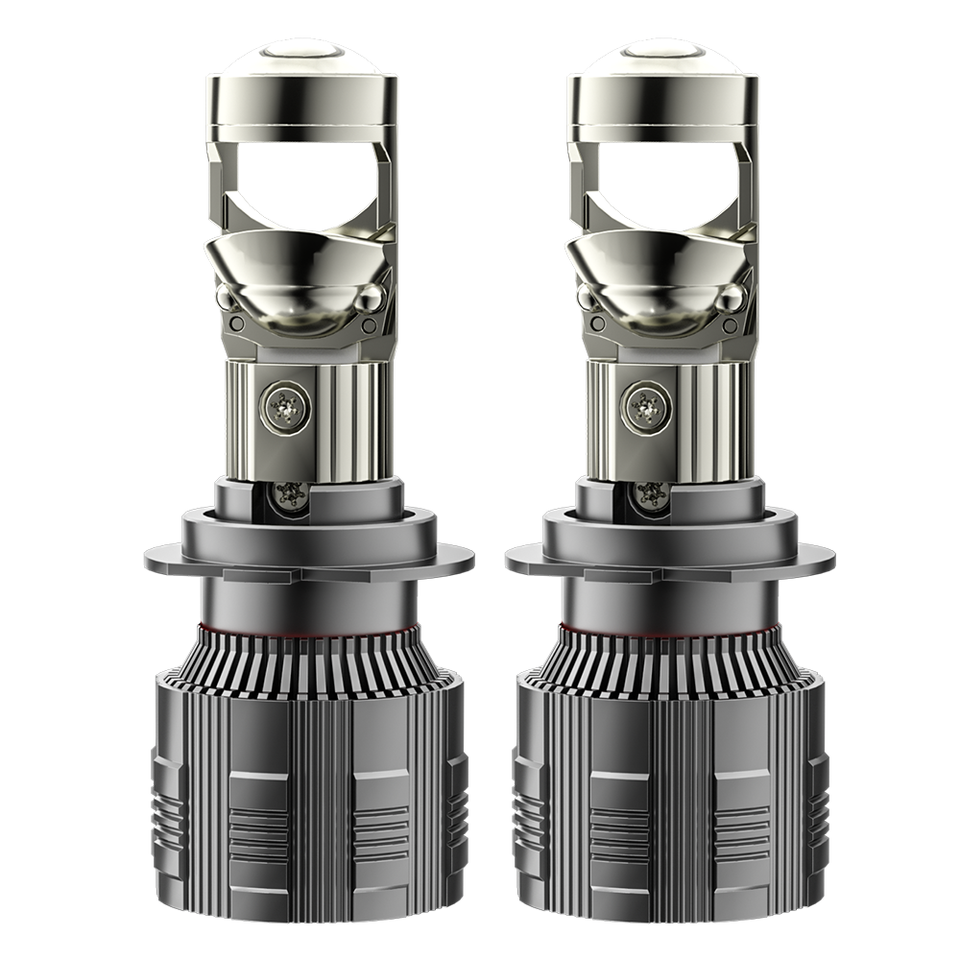 2x H4 H7 H11 9005 9006 LED Headlight Bulb Mini Lens Projector High Low ...