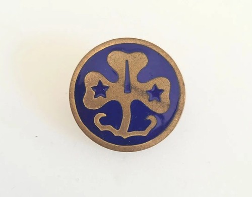 Vintage Girl Scout Pin Girl Guides Badge 1960's Goldtone with Blue ...