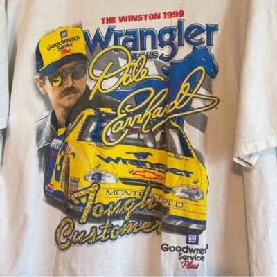 Vtg Dale Earnhardt Wrangler Tough Customer NASCAR T-shirt Cotton 100% ...