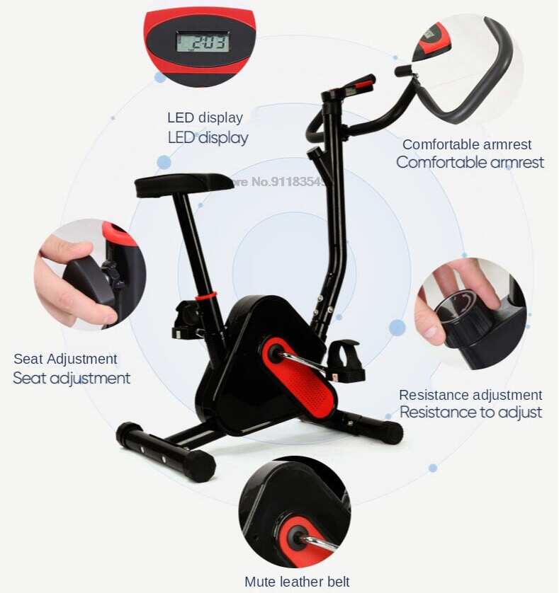 Exercise Bike Fitness Cycling Stationary Bicycle Cardio Indoor Workout ...