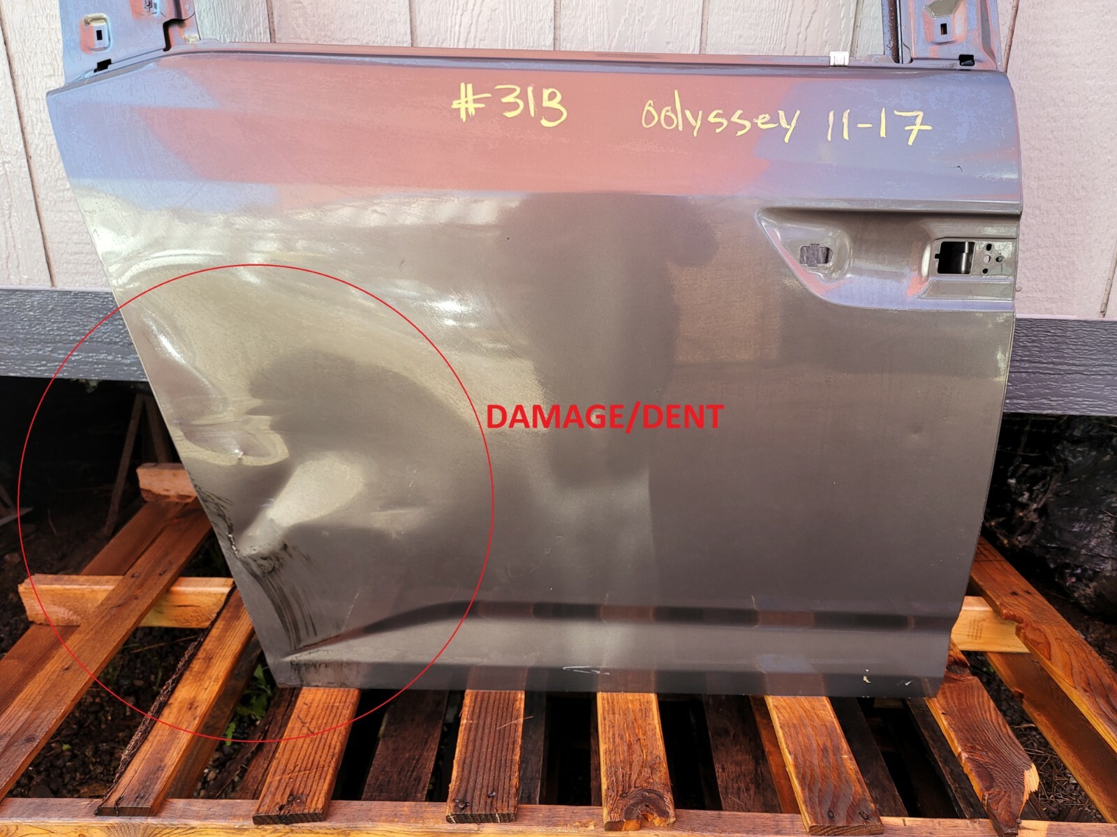 2011-2017 Honda Odyssey Rear Right Slide Sliding Door Shell OEM 67510 ...