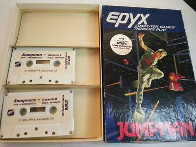 Epyx Jumpman computer games play thinkers play Cassettefor atari 584c ...
