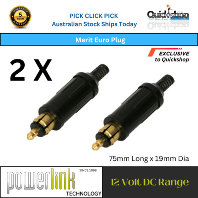 2 x Merit Plug for Hella Socket Cigarette Lighter Plug 12V 24V 16A Euro ...