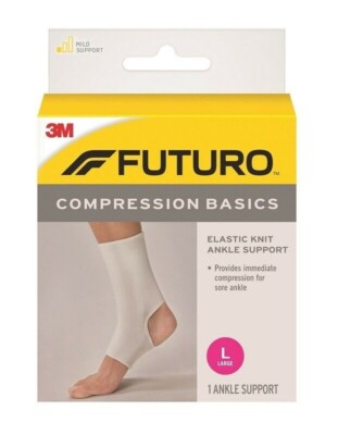 Futuro Compression Basics Elastic Knit Ankle Support Large | eBay Australia