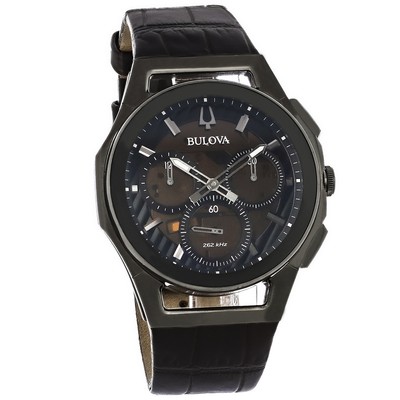 Bulova Curve Men's Chronograph Stainless Brown Dial Quartz Watch 98A231 ...