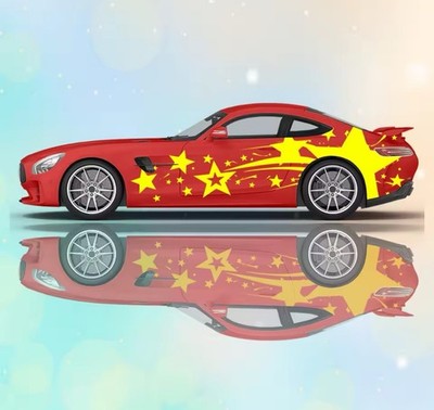 Shooting Stars Car Decal; Star Racing Livery; Both Sides; Custom Star ...