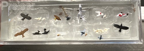 Preiser HO Scale #10169 Pigeons, Crows Birds of Prey HOn3, HOn30, HOn2 ...