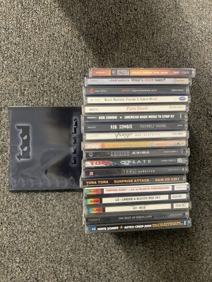 Lot of 18 Empty CD Jewel Cases with Artwork Only No CDs Tool, U2, Rob ...