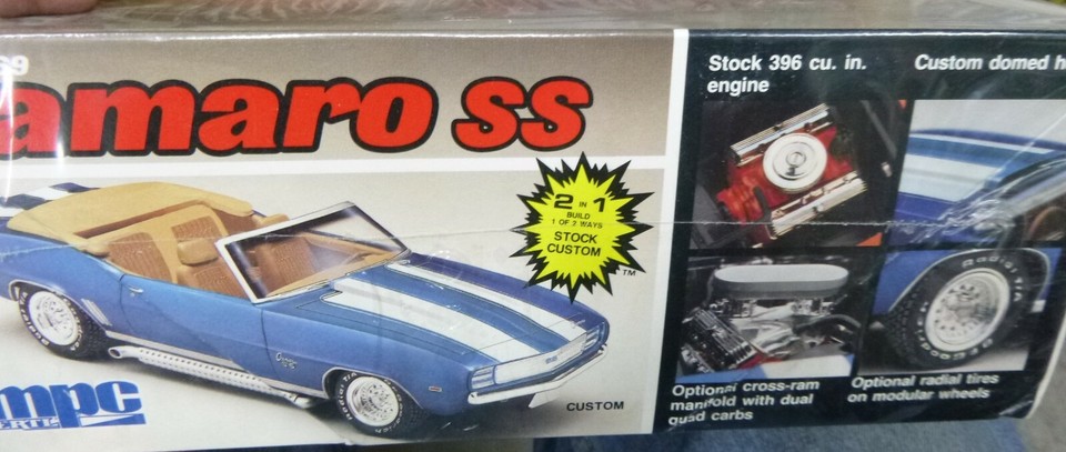 MPC 6283 1969 CAMARO CONVERTIBLE 396 1/25 Model Car Mountain 1/25 KIT ...