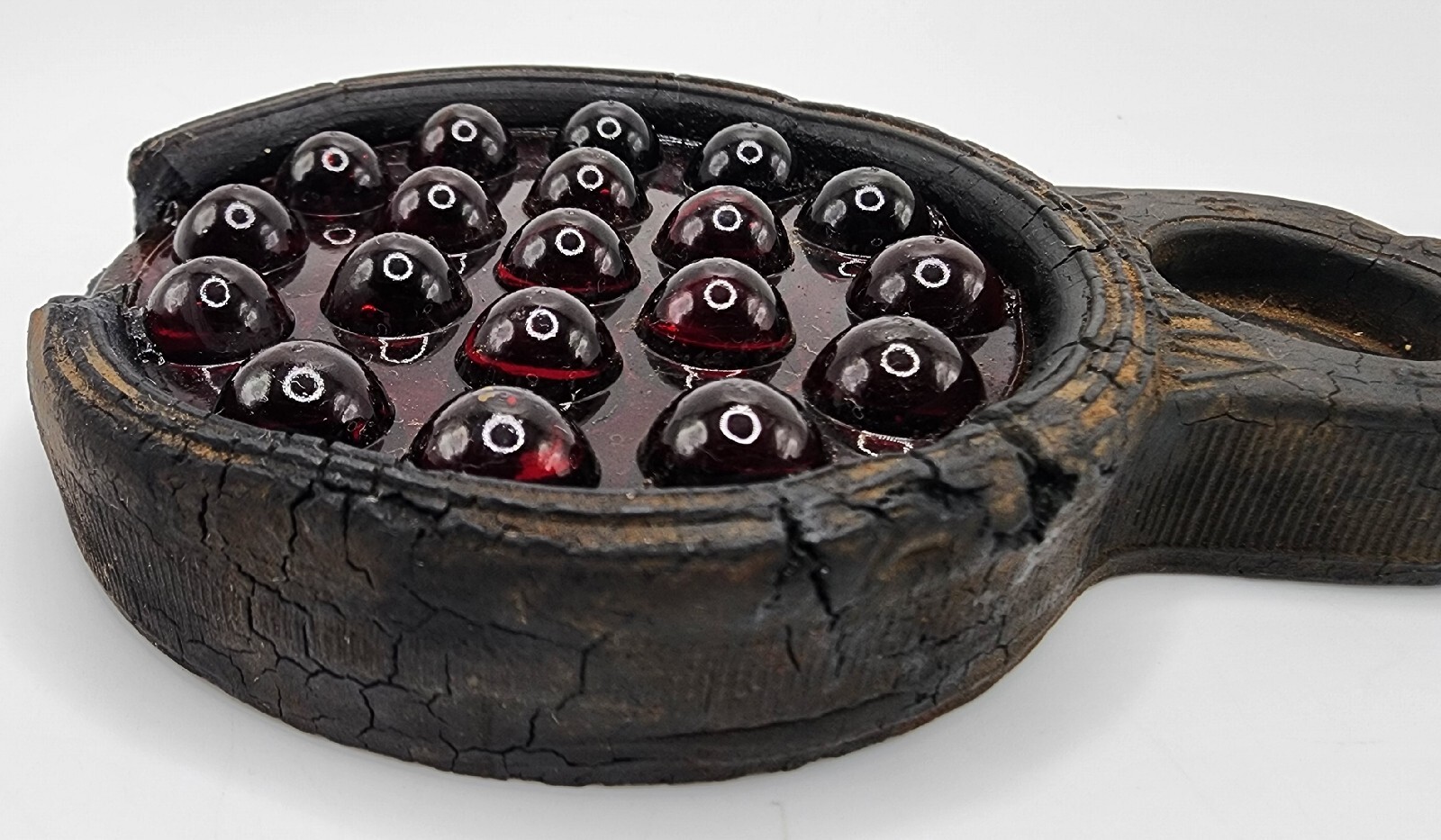 Vintage Original Vitralux Rubber Cat Eye Bubble Ruby Glass Reflector ...