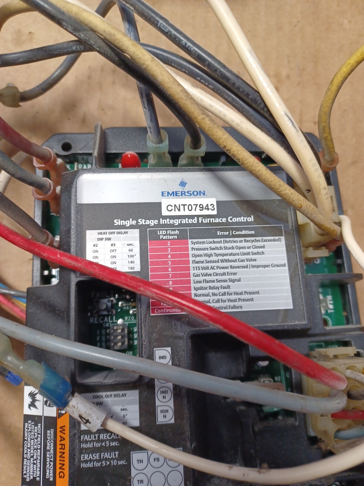 Emerson CNT07943 / White Rodgers 50M56-486-02 Integrated Fan Control ...