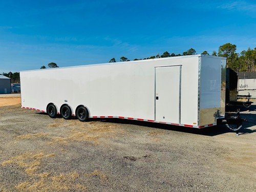 NEW 8.5X36 ENCLOSED CAR HAULER CARGO TRAILER 7K TORSION SPREAD AXLES ...