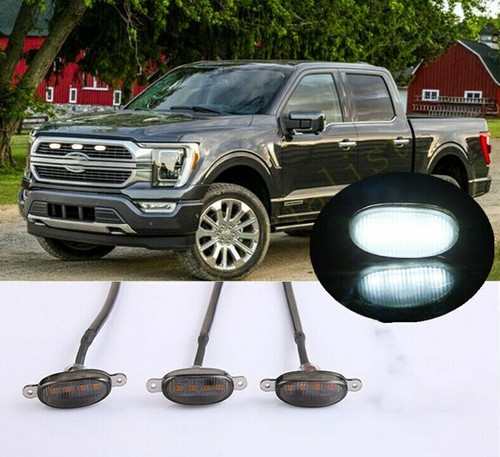 For Ford F-150 2021-2024 Smoke Raptor Style Front Grill LED Marker ...