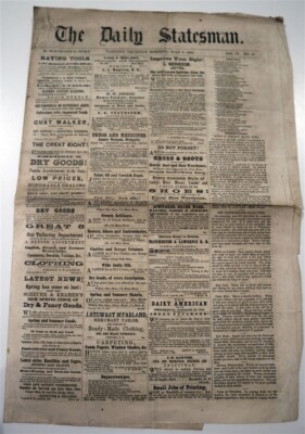 Concord Daily Statesman Newspaper July 3rd 1856 | eBay