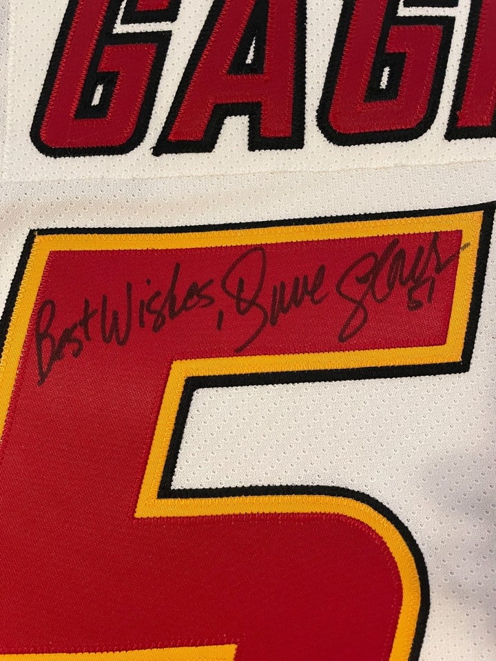 Calgary Flames 1996-97 CCM Authentic Dave Gagner Signed Pedestal Jersey ...