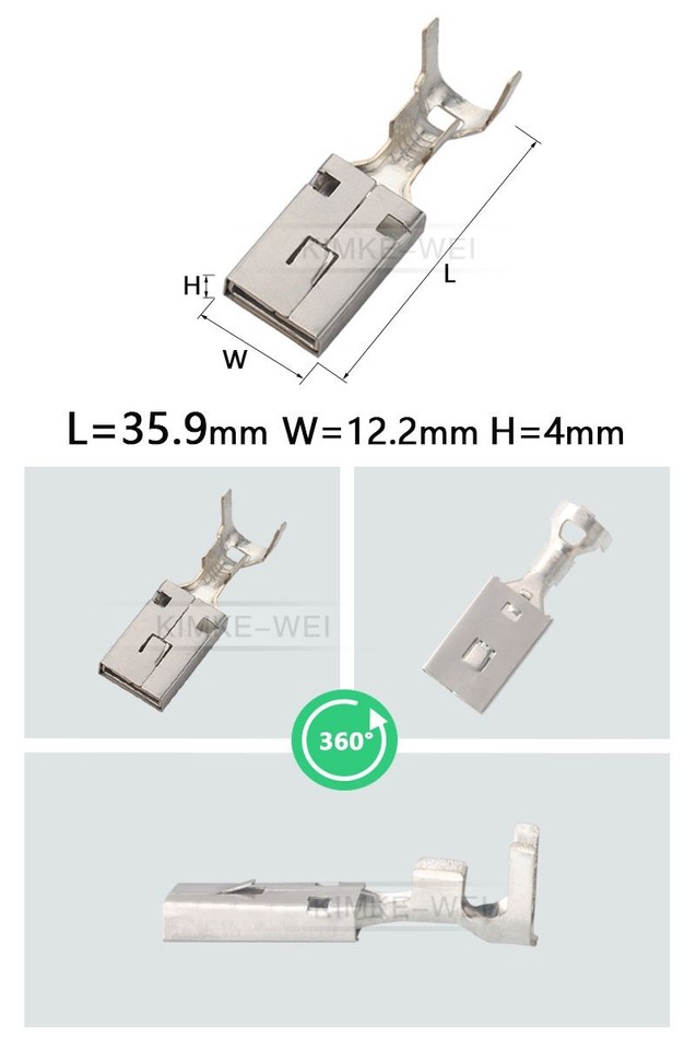 Automotive 9.5mm Electrical Wiring Crimp Female Socket Pin Terminals ...