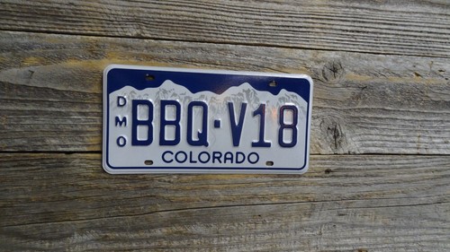 Colorado embossed Dealer Blue License Plate in Excellent Condition with ...