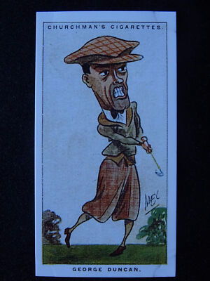 No.25 GEORGE DUNCAN Men of the Sporting Moment in Sport REPRO Churchman ...