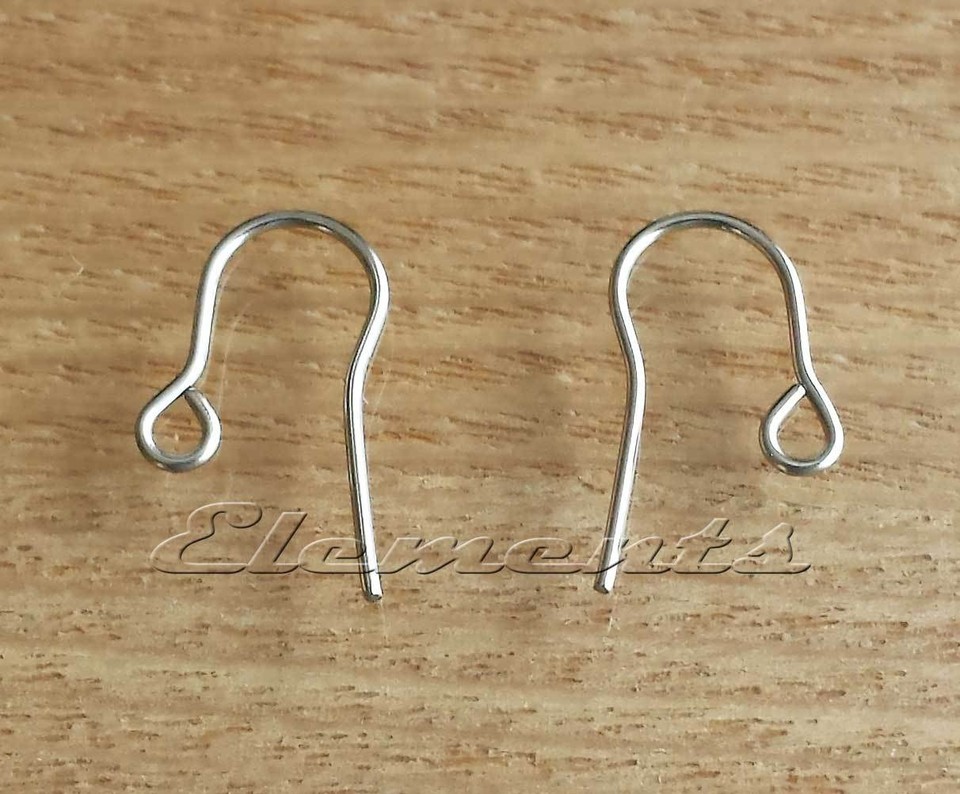 Surgical Stainless Steel Plain Ear Wires Fish Hook Earring Fittings ...