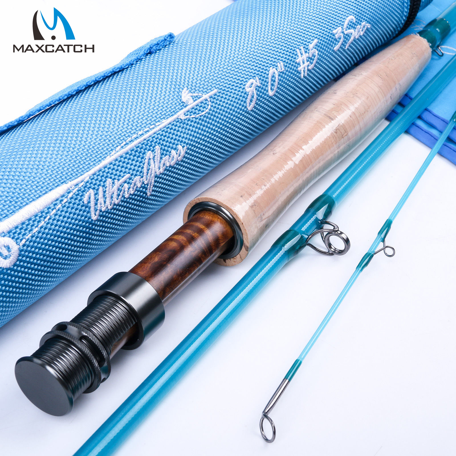 Maxcatch 3-8WT Fiberglass Fly Fishing Rod in Blue,Orange,or Transparent ...