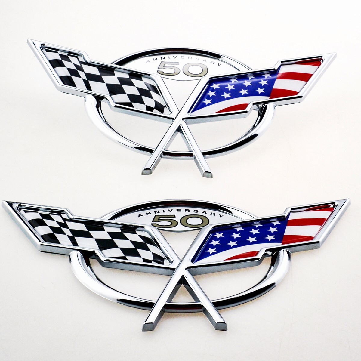 Fits 1997-2004 C5 Corvette Emblem Front & Rear 50TH Anniversary Badge ...