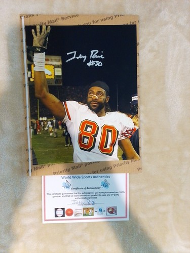 Jerry Rice Signed Photo 8x10 With COA | eBay