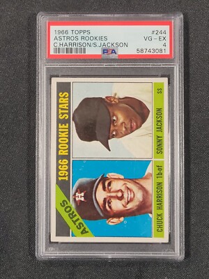 1966 Topps Baseball Card Astros Rookies #244 Graded PSA 4 VG-EX (DS ...
