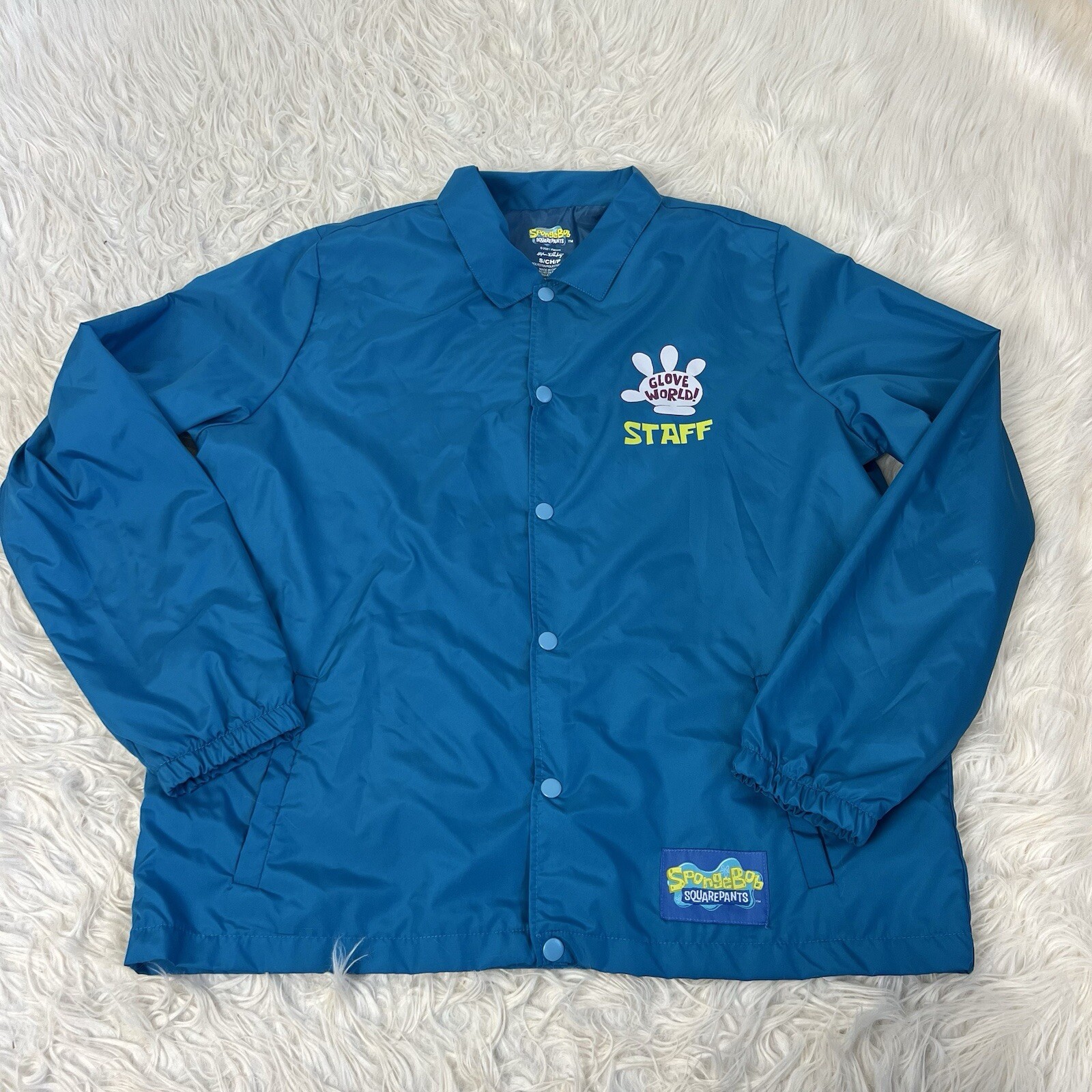 SpongeBob Glove World Staff Rain Jacket Wind Breaker … - Gem