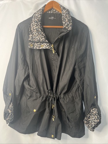 Princess Cruises Women’s XXL Animal Print Black Brown Zip Up Tie Jacket ...