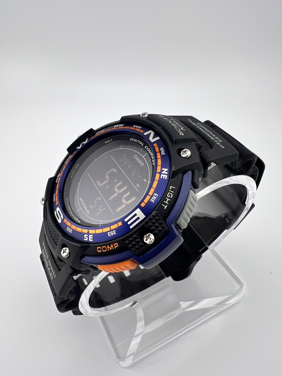 Casio SGW100-2B, Twin Sensor Watch, Compass, Thermometer, 200 Meter WR ...