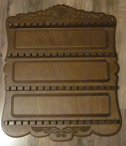 Vintage/Older Wooden Wall Souvenir Spoon Display Holder -- 64 Slots | eBay