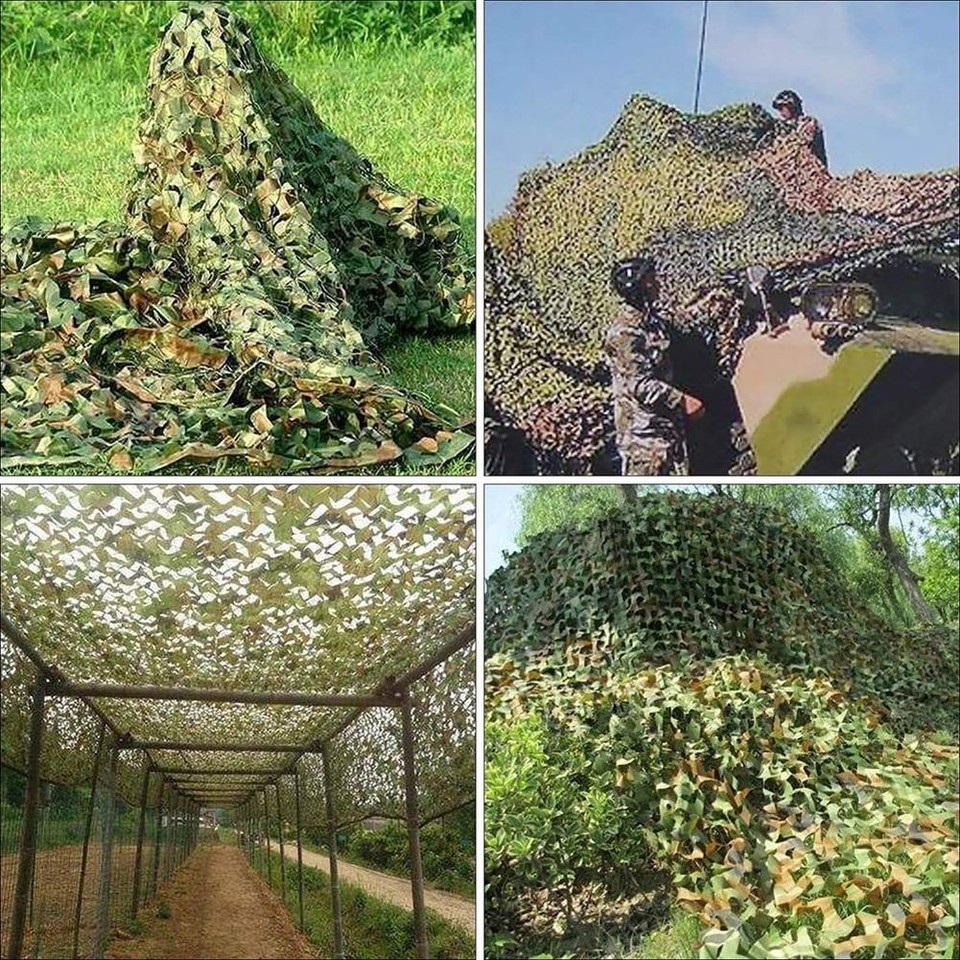 13-26Ft Camping Camouflage Netting Military Camo Sunshade Mesh Hunting ...