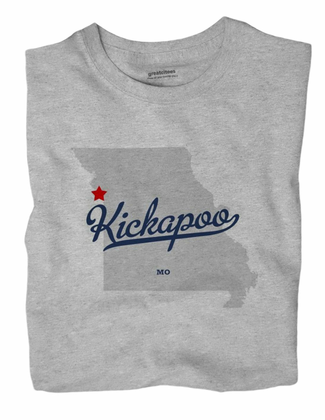 Kickapoo Missouri MO T-Shirt MAP | eBay