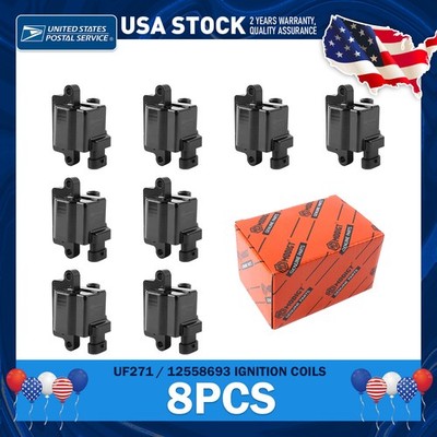 8PCS Square Ignition Coils for Chevy GMC Yukon 4.8L 5.3L 6.0L 8.1L ...