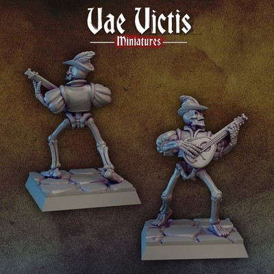 "Skeleton Lute Player" Vae Victis Miniatures D&D Mork Borg Mordheim ...