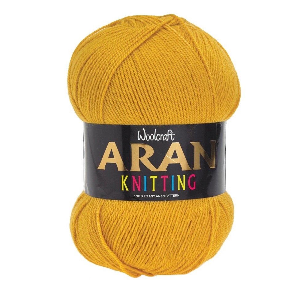Aran Wool Woolcraft Aran 400g Knitting Yarn, Acrylic Or Wool Mix 40 ...