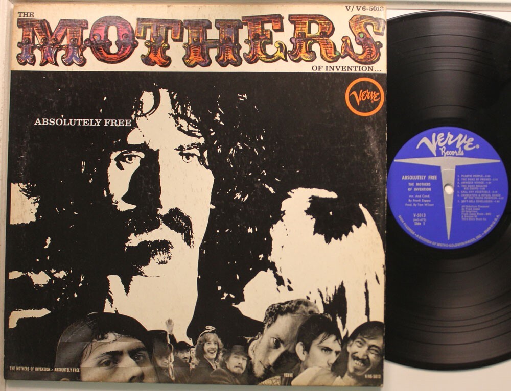 The Mothers Of Invention Lp Absolutely Free On Verve - Vg To Vg+ To Vg ...