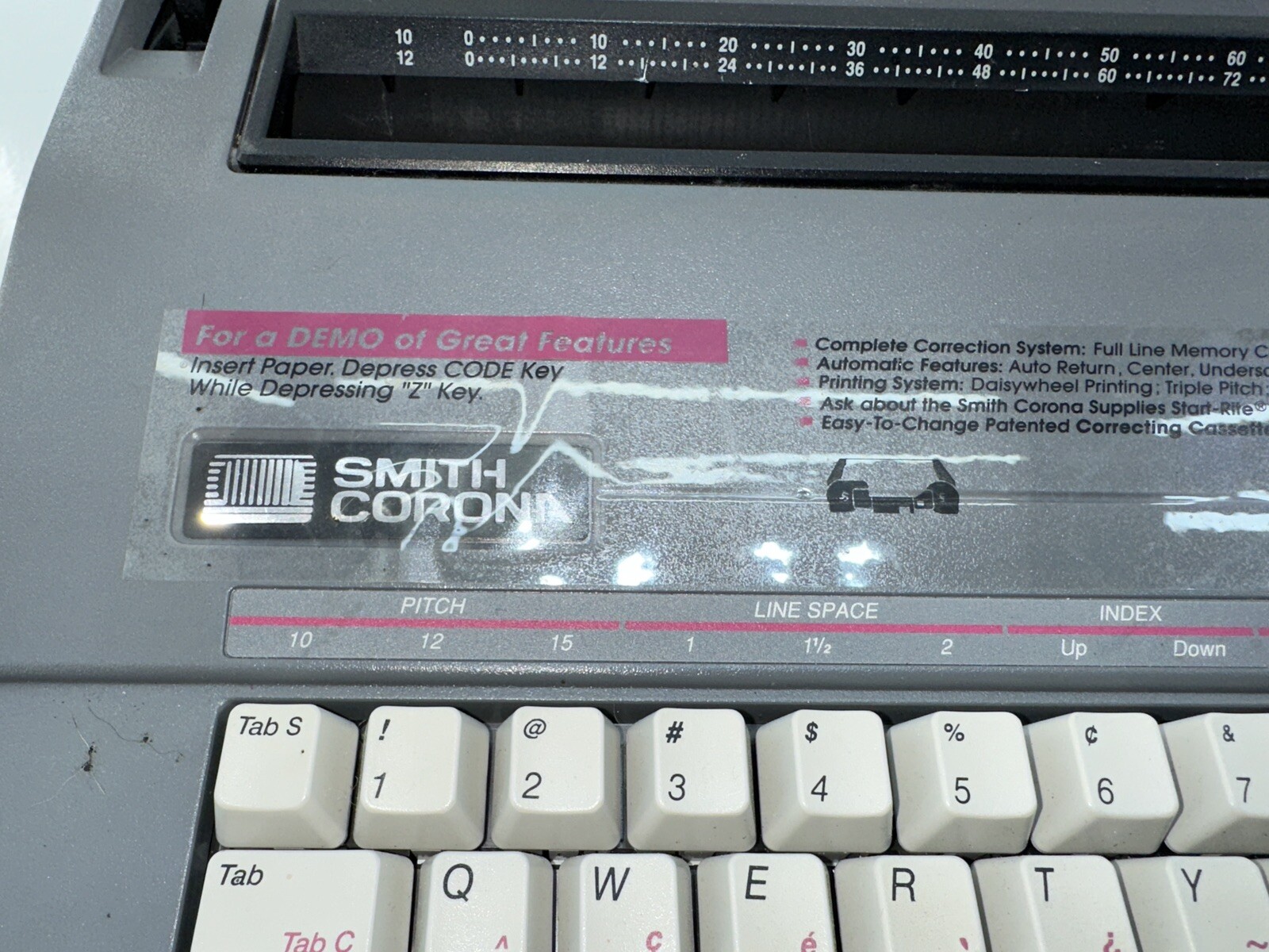 Smith Corona SL480 5A Electric Portable Typewriter w/ Cover Works READ ...