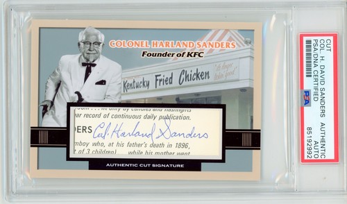 Colonel Harland Sanders (KFC) ~ Signed Autographed Custom Trading Card ...