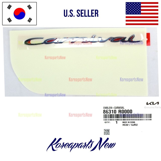 Genuine Kia OE Emblem-Carnival 86310-R0000 for sale online | eBay